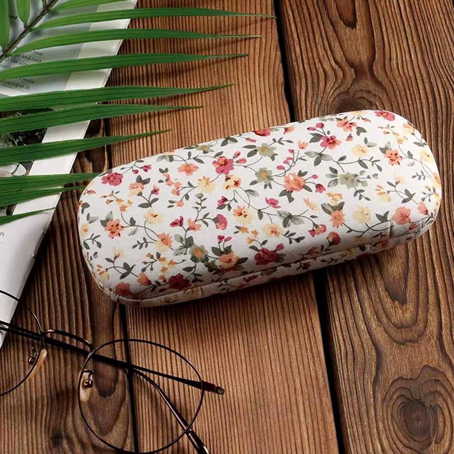 Floral Hard Shell Glasses Case (White) – Blind As A Bat Reading Glasses